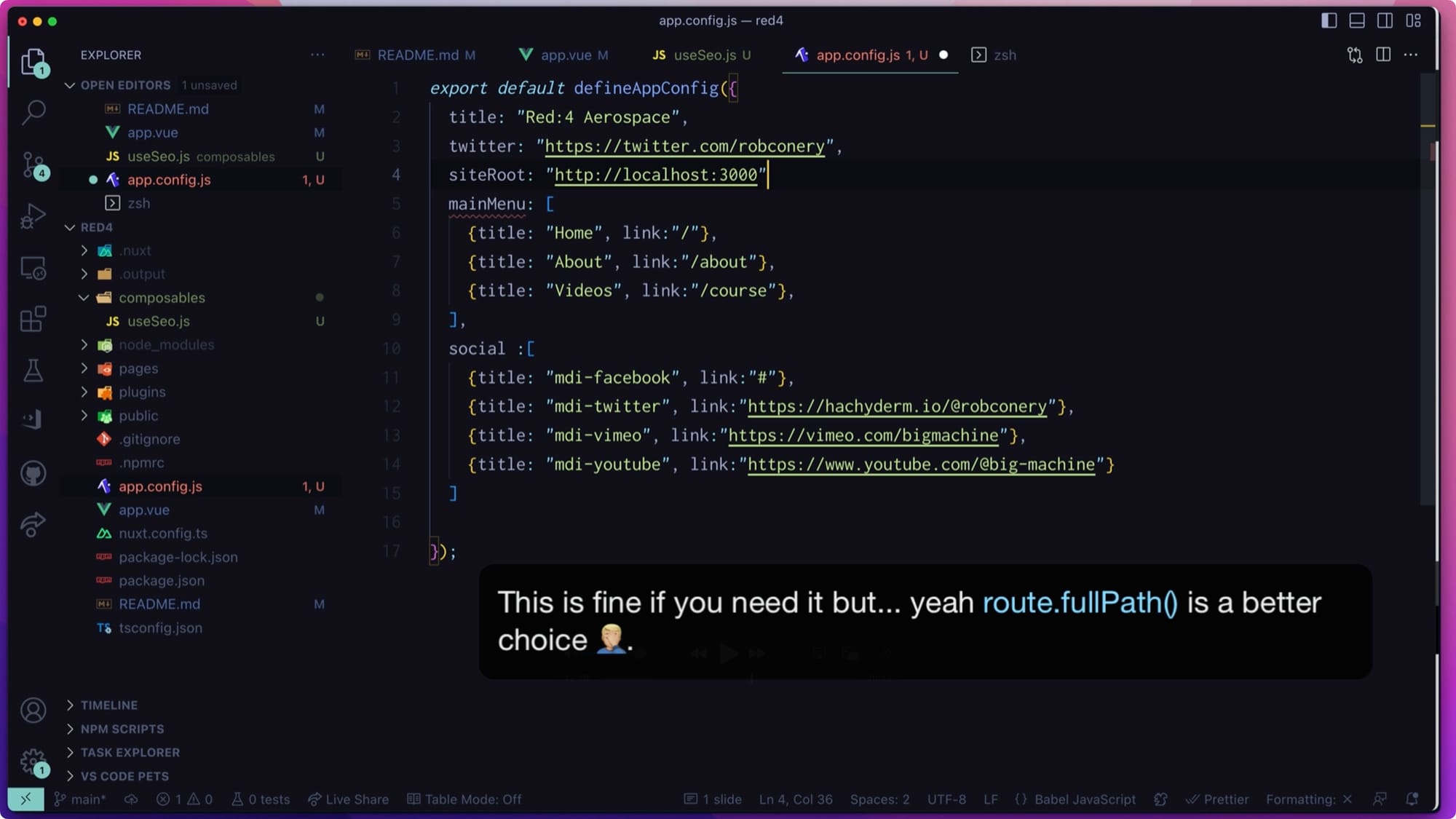 Sitewide data and more menus